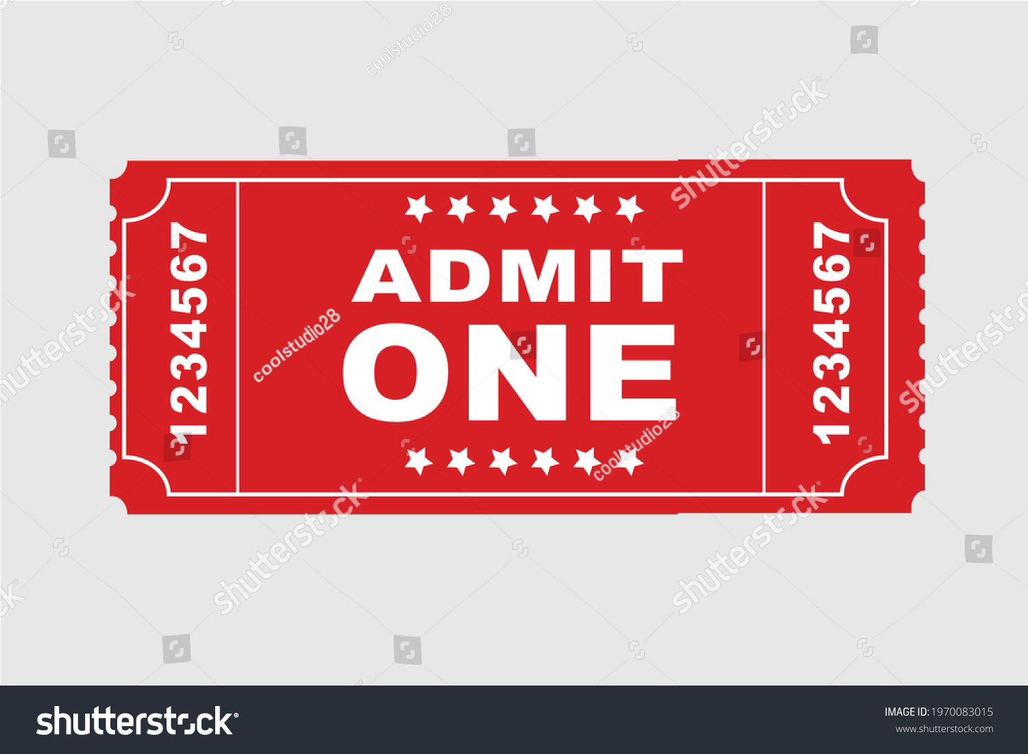 Ticket Carnival Ticket New Vector Stock Vector (Royalty Free ...