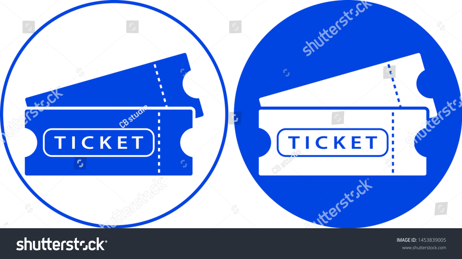 Ticket Icon Circle Vector Illustration Stock Vector (Royalty Free ...