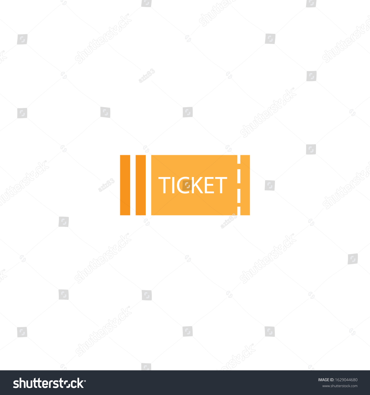 Ticket Icon Logo Vector Design Stock Vector (Royalty Free) 1629044680