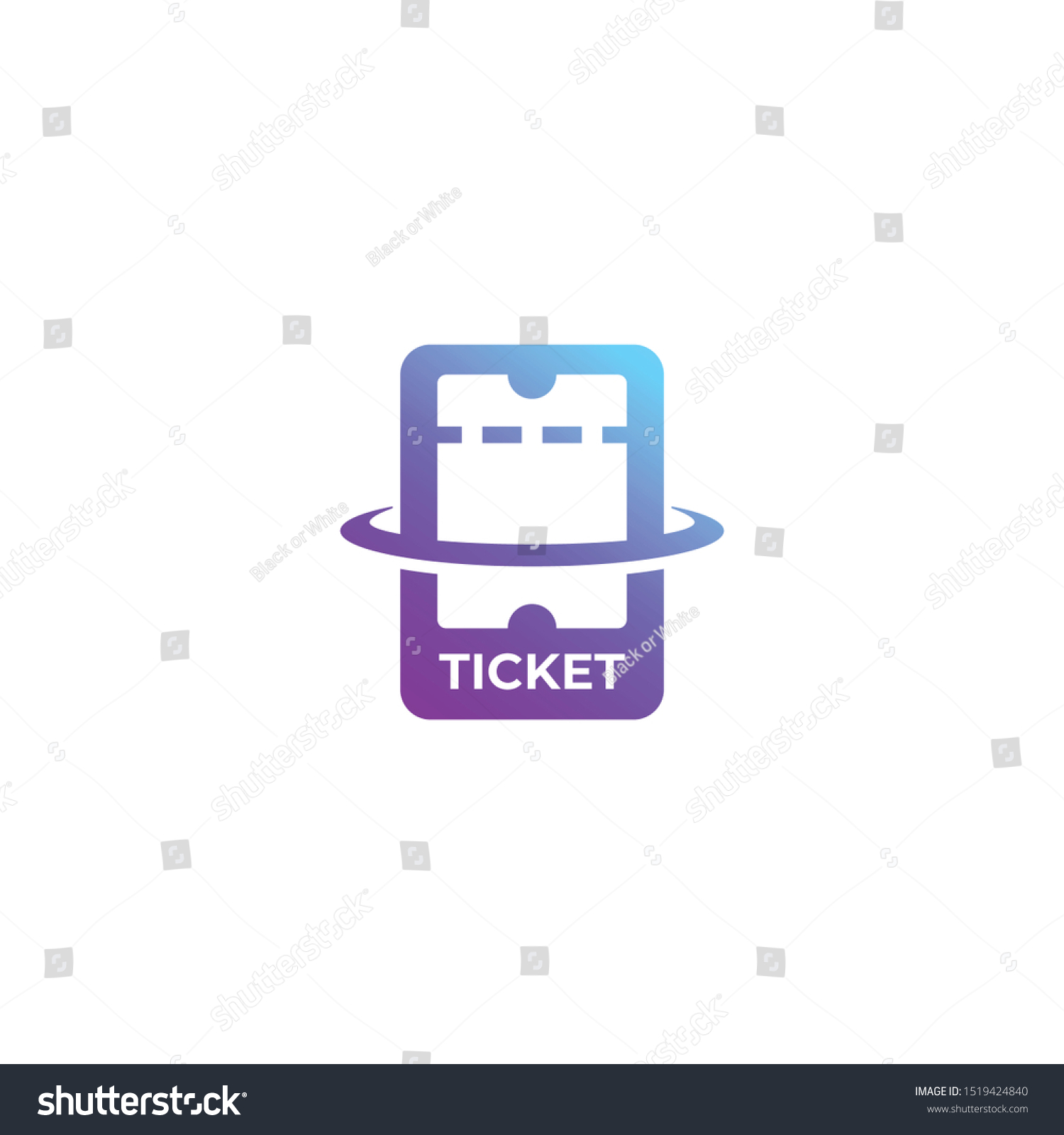 Ticket Logo Design Vector Template: เวกเตอร์สต็อก (ปลอดค่าลิขสิทธิ์ ...