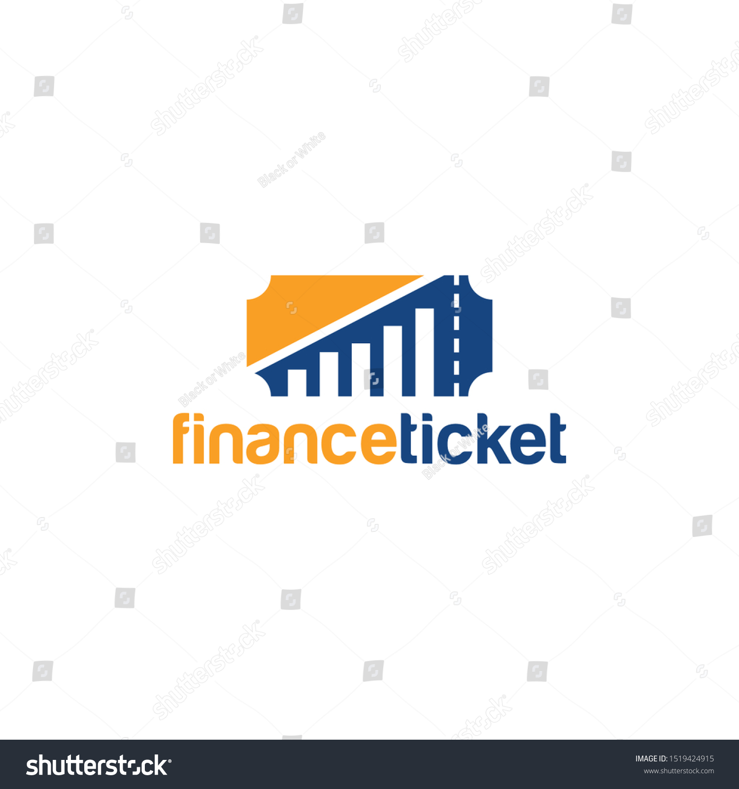 Ticket Logo Design Vector Template Stock Vector (Royalty Free ...