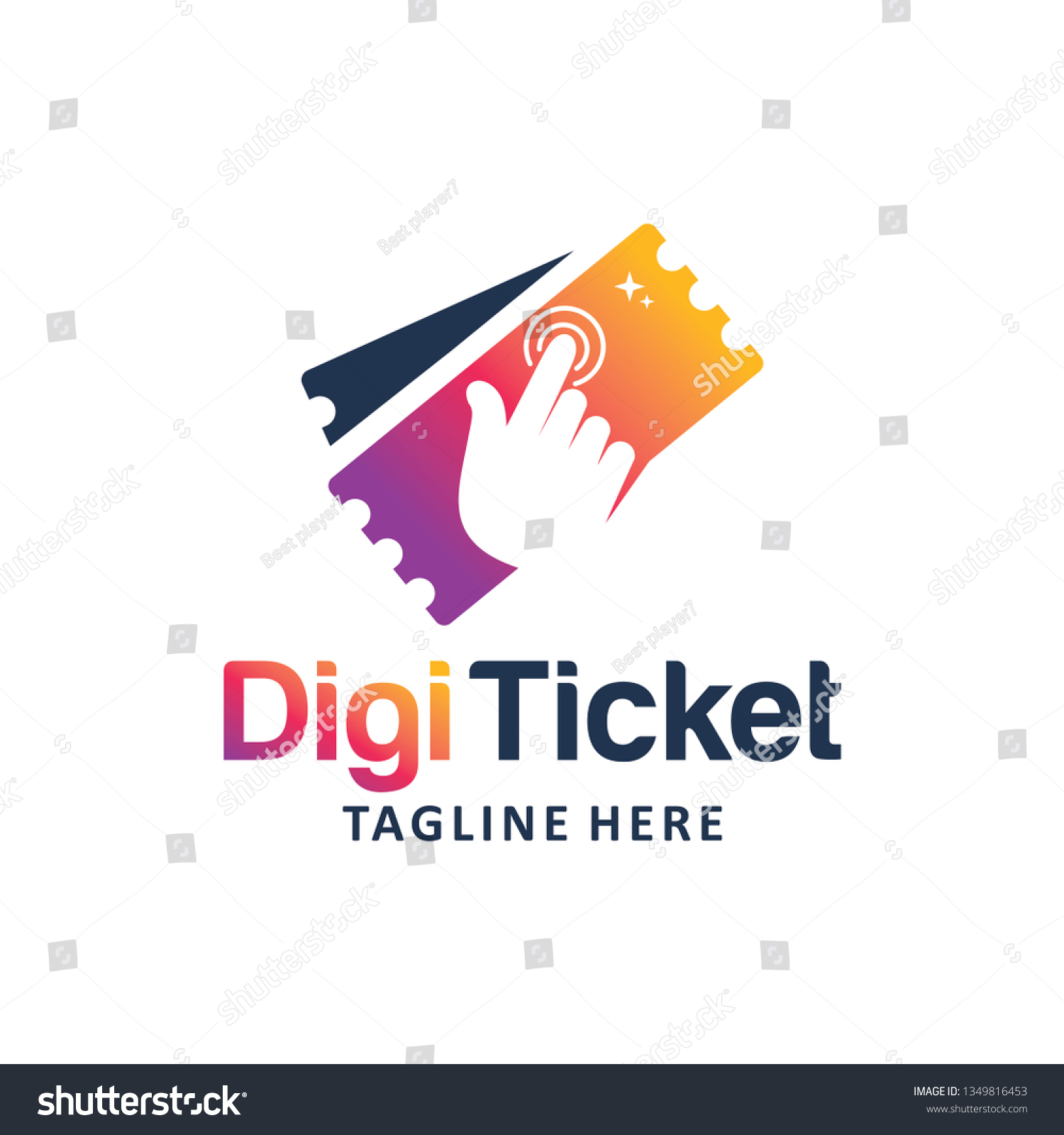 Ticket Logo Icon Stock Vector (Royalty Free) 1349816453 | Shutterstock