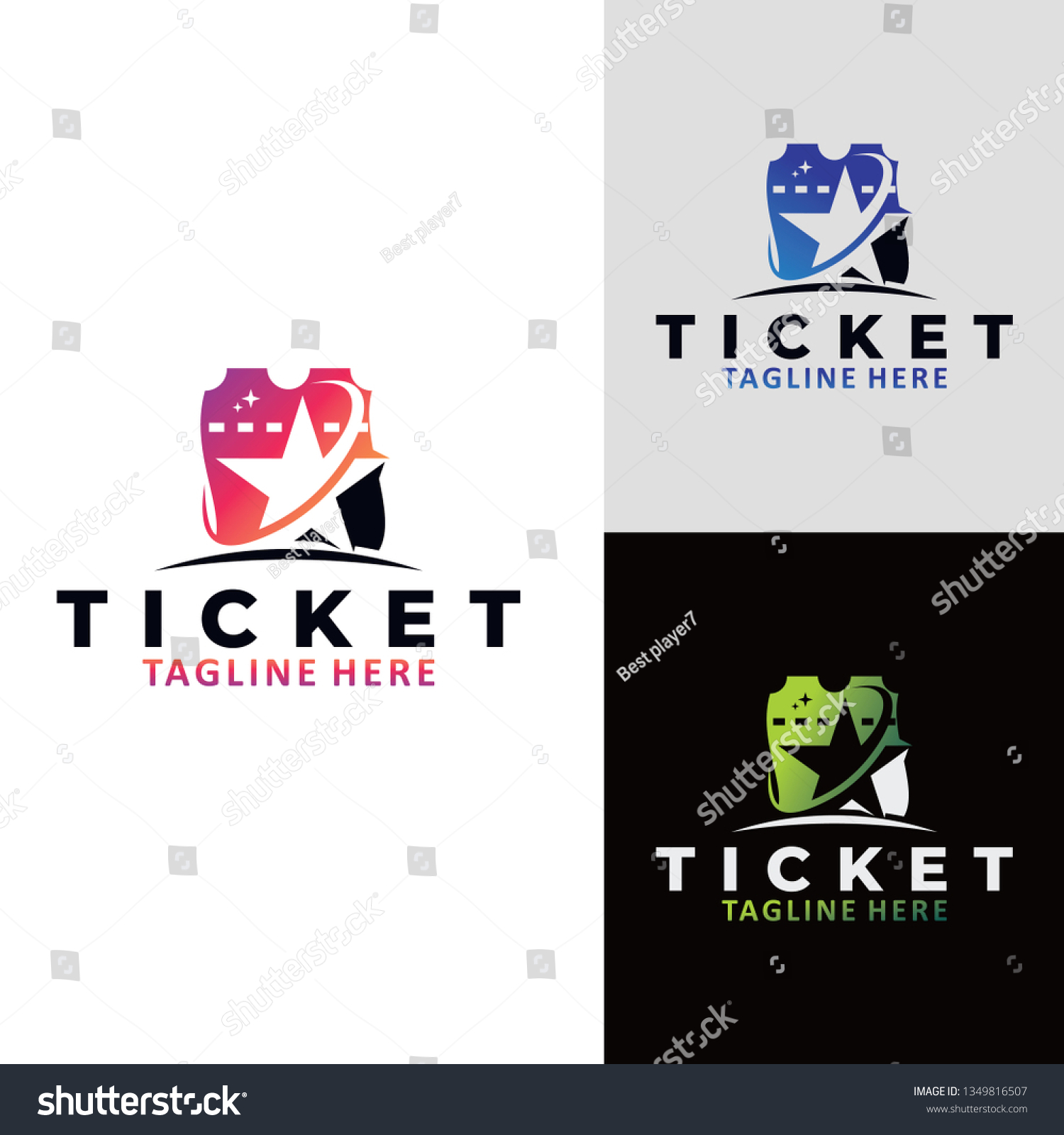Ticket Logo Icon Stock Vector (Royalty Free) 1349816507 | Shutterstock