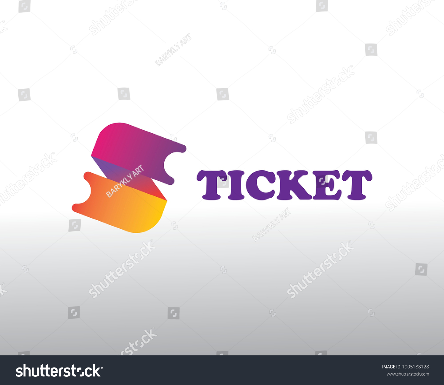 Ticket Logo Initial Creative Logo Ticket Stock Vector (Royalty Free ...