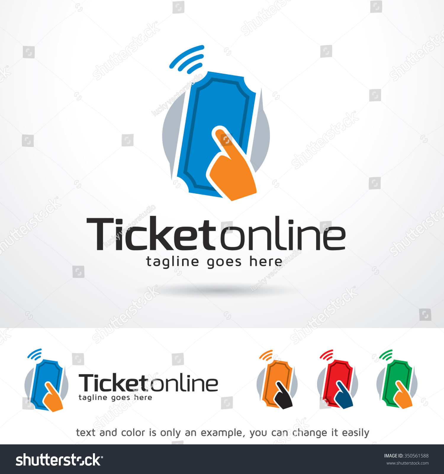 Ticket Online Logo Template Design Vector Stock Vector (Royalty Free ...