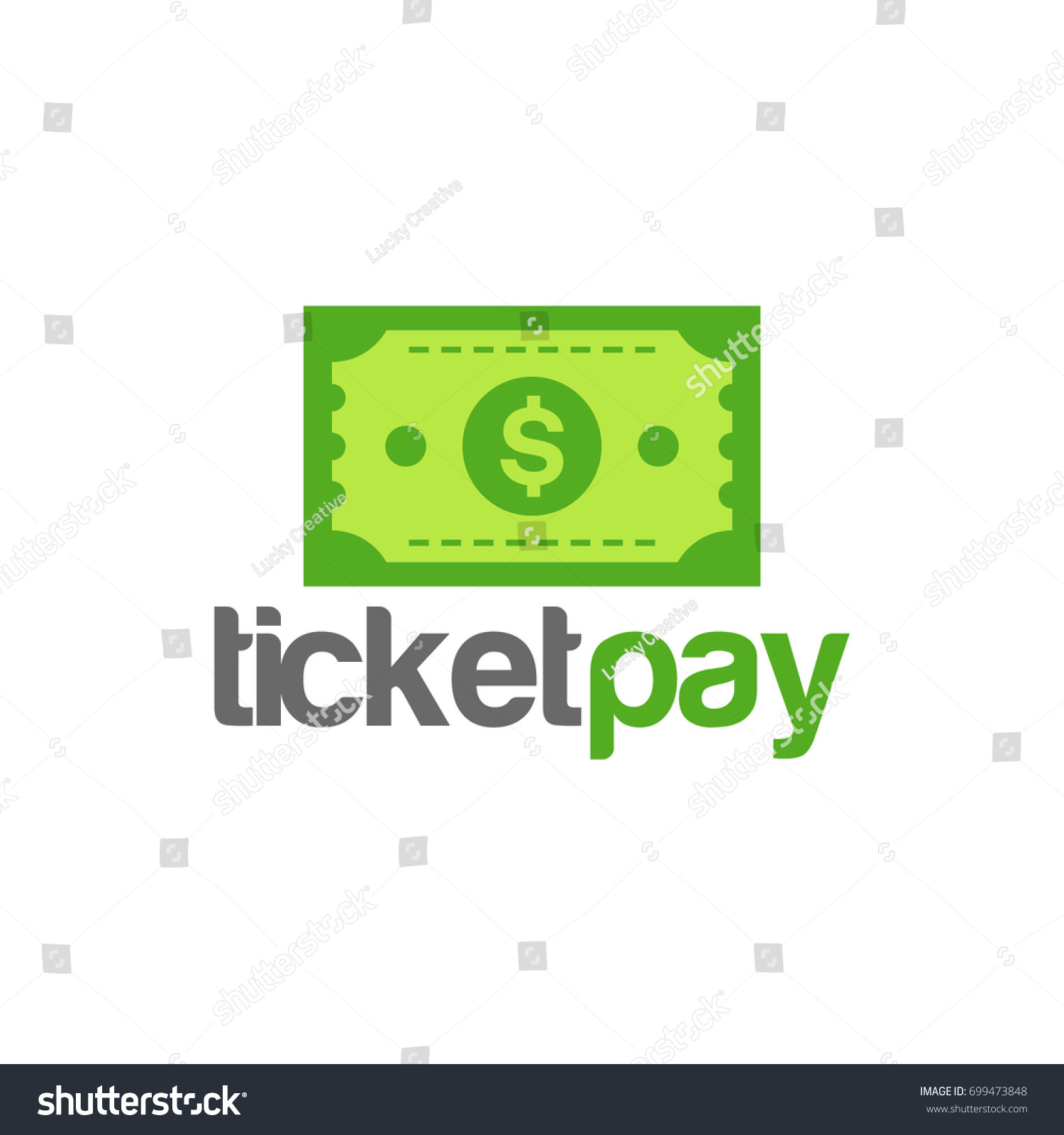 Ticket Payment Logo Template Designs Vector Stock Vector (Royalty Free ...
