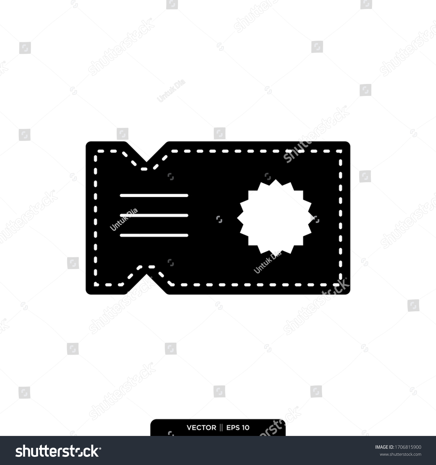 Ticket Vector Illustration Logo Template Stock Vector (Royalty Free ...