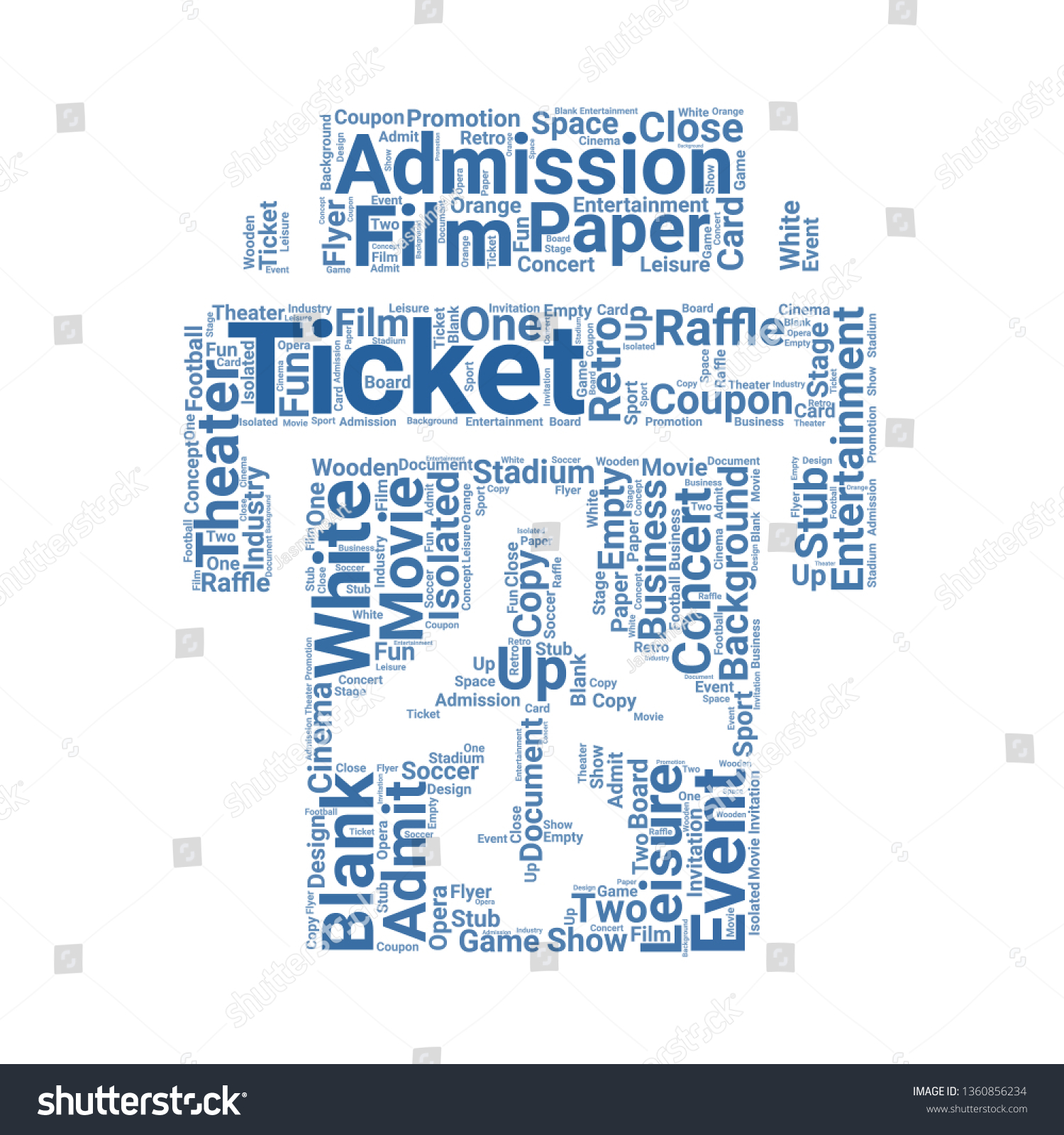 Ticket Word Cloud Tag Cloud About Stock Vector (Royalty Free ...