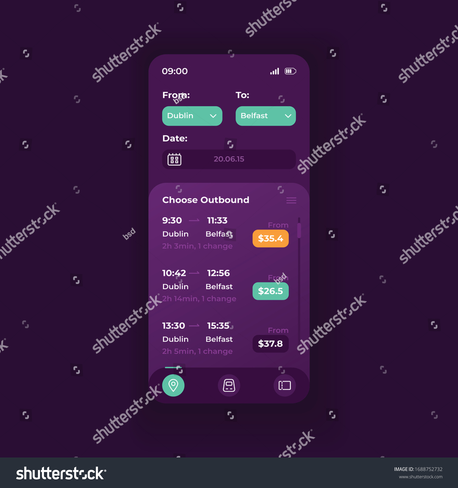 Plantilla vectorial de interfaz de smartphone: vector de stock (libre ...
