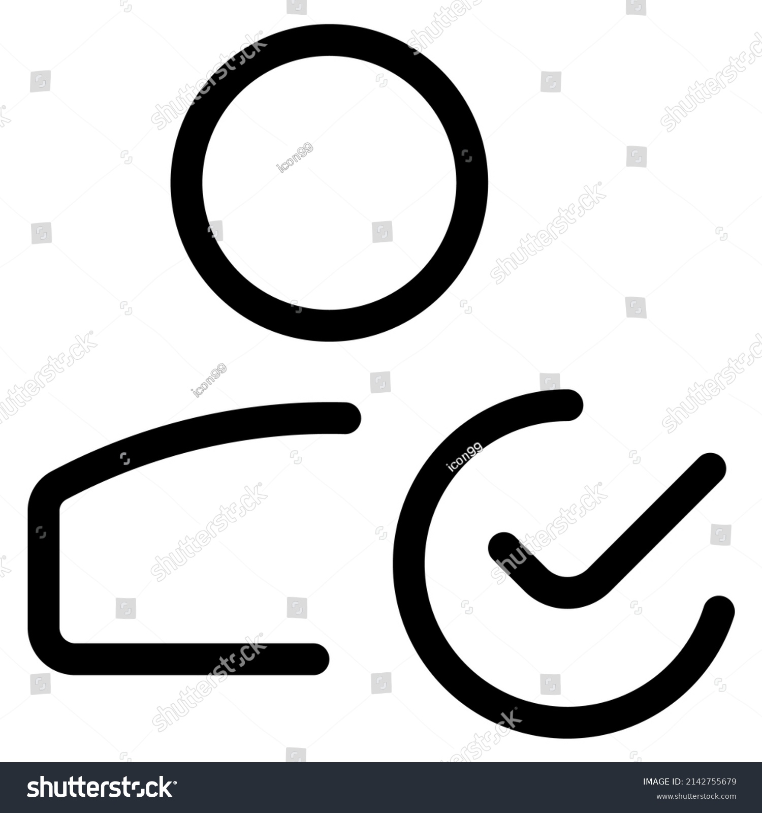 Tickmark On Classical User Authentication Approval Stock Vector ...