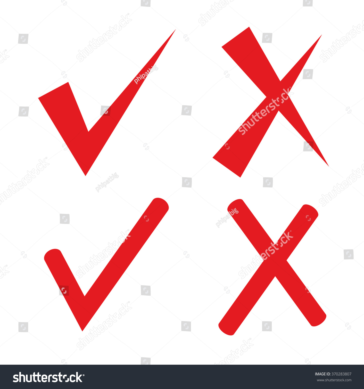 Ticks, Check Marks, Red Tick Marks, Wrong Marks Stock Vector ...