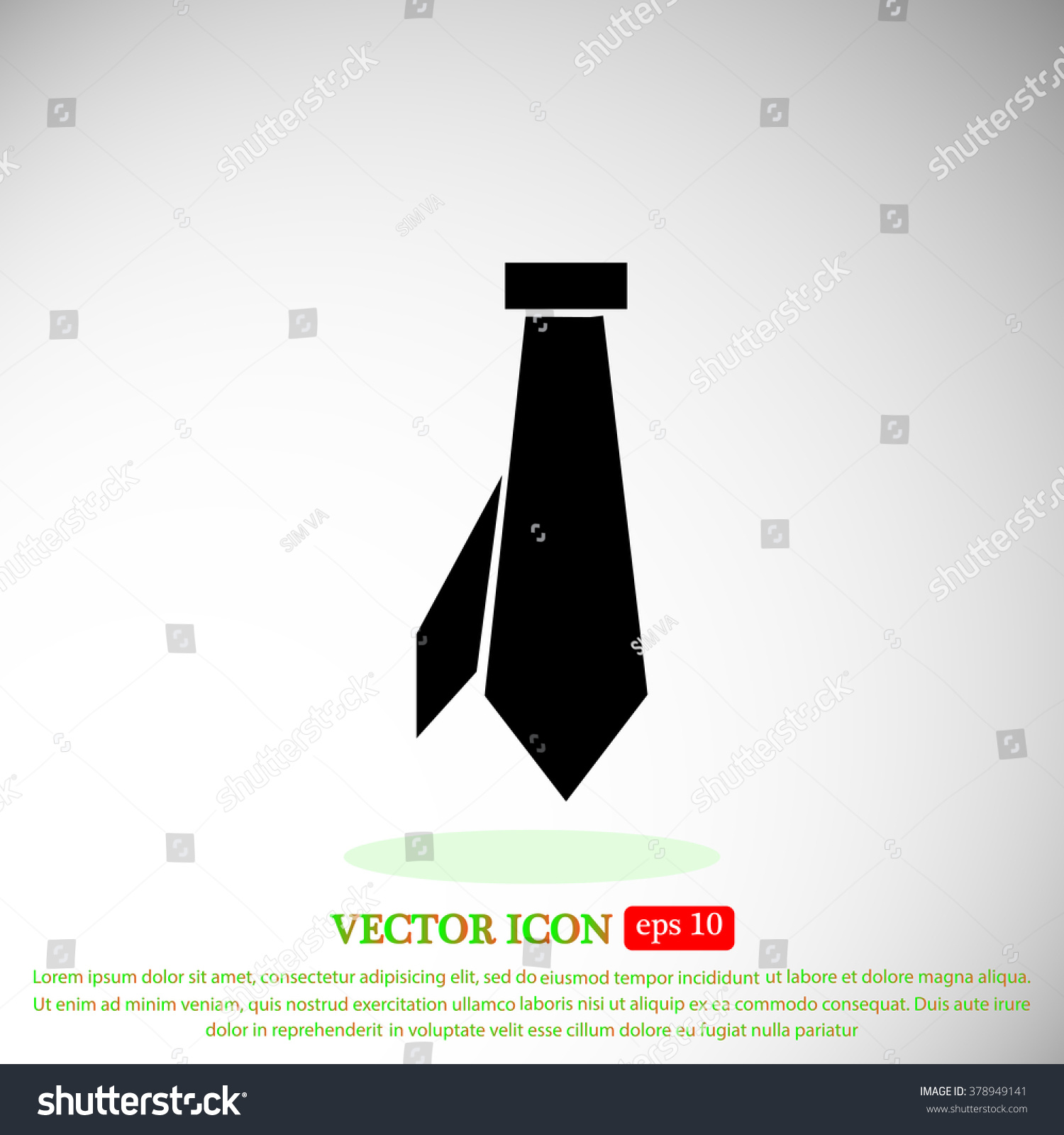 Tie Icon Stock Vector (Royalty Free) 378949141 | Shutterstock