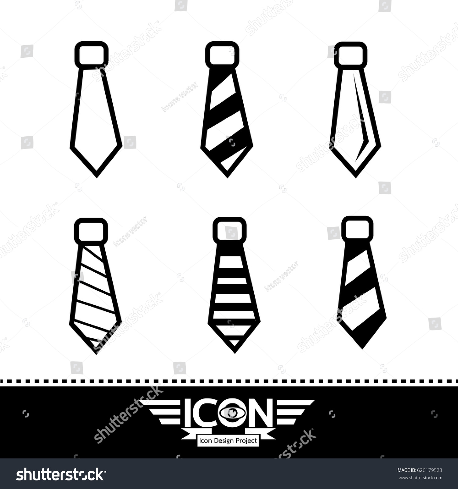 Tie Icon Stock Vector (Royalty Free) 626179523