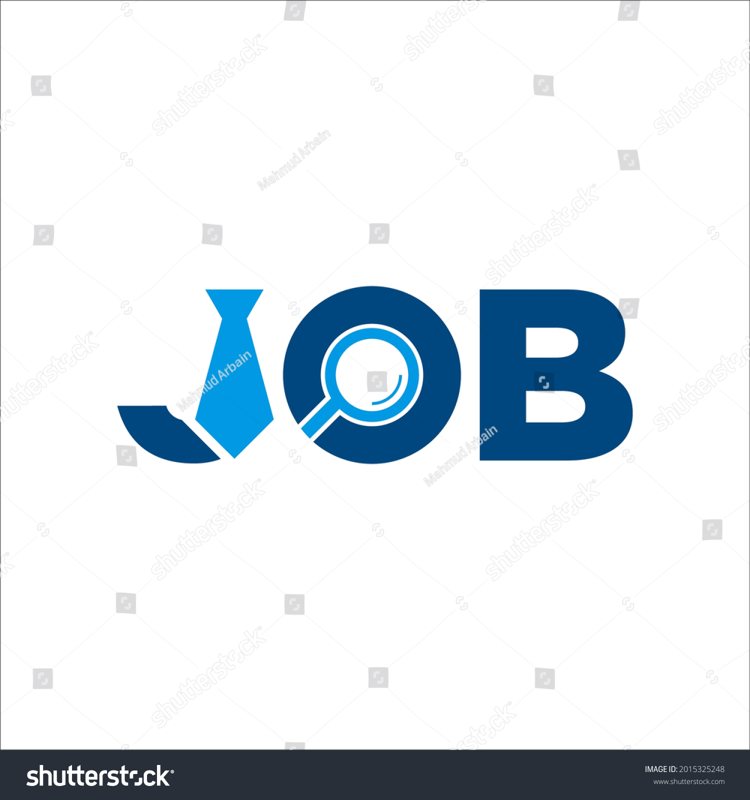 Tie Job Logo Design Vector Stock Vector (Royalty Free) 2015325248