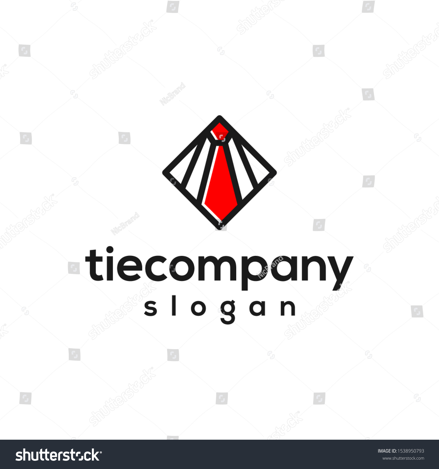 Tie Logo Design Vector Stock Vector (Royalty Free) 1538950793
