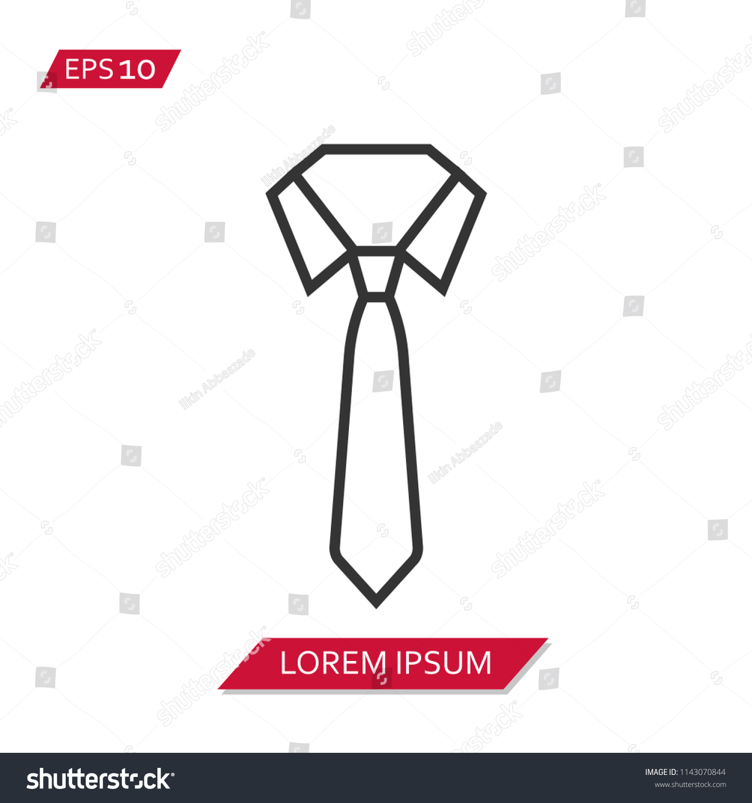 Tie Vector Icon Symbol Stock Vector (Royalty Free) 1143070844 ...