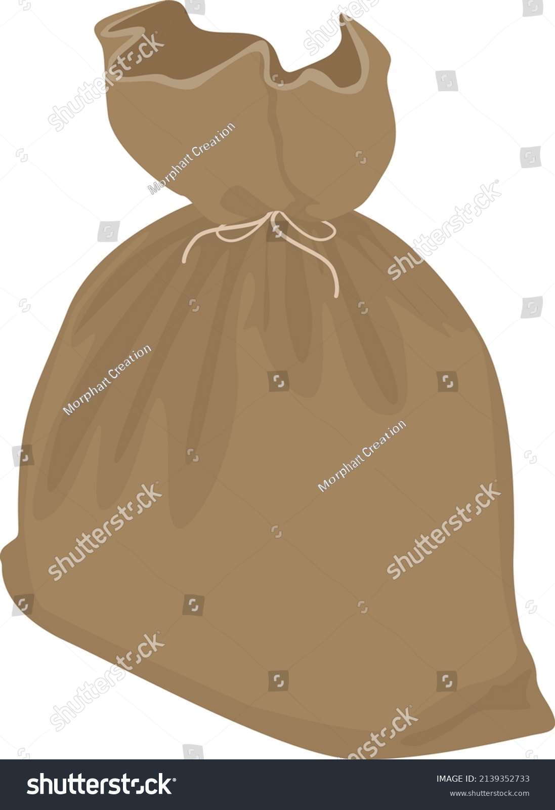Tied Sack Illustration Vector On White Stock Vector (Royalty Free ...
