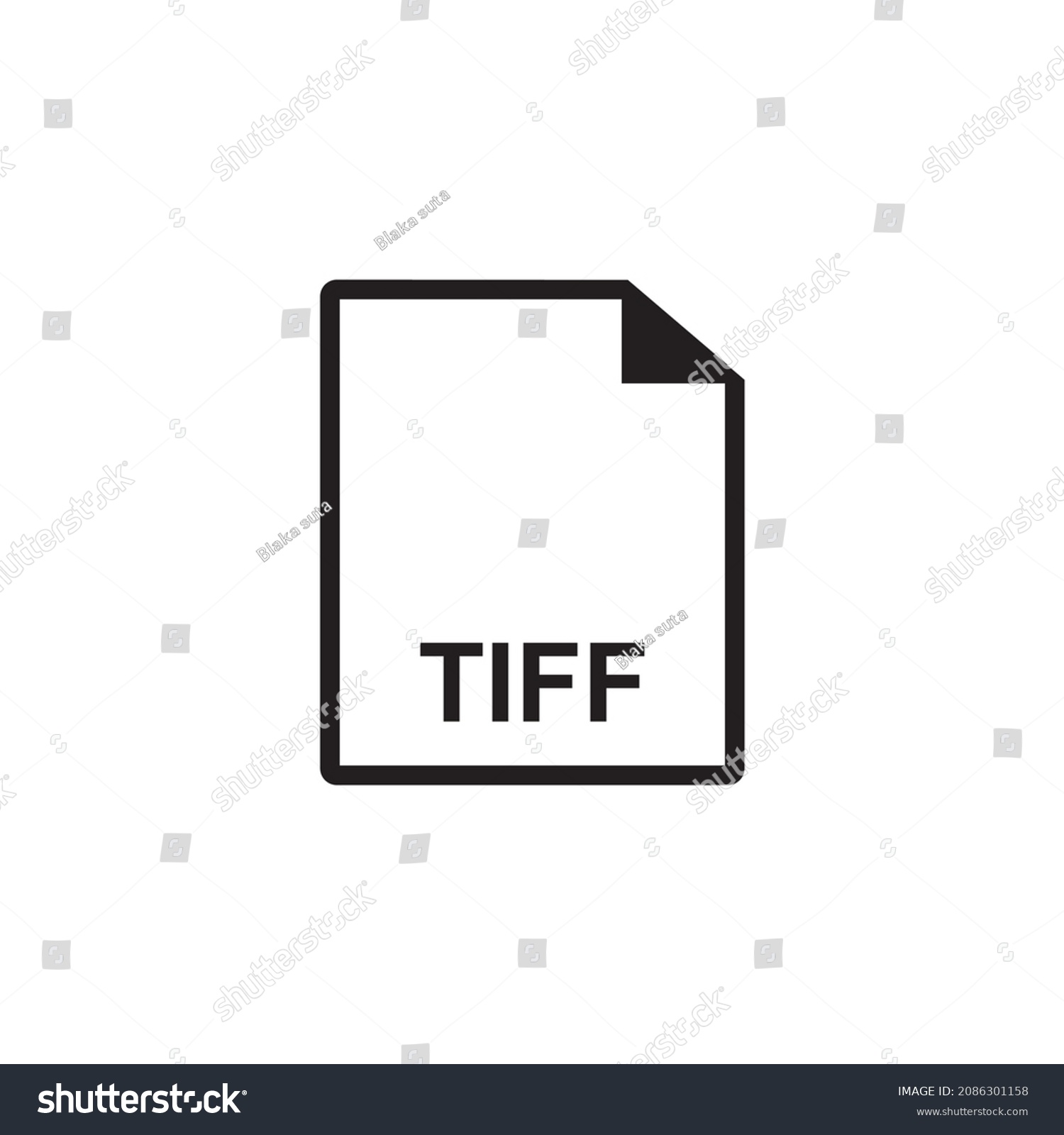 Tiff Document Icon Vector Illustration Symbol Stock Vector (Royalty ...