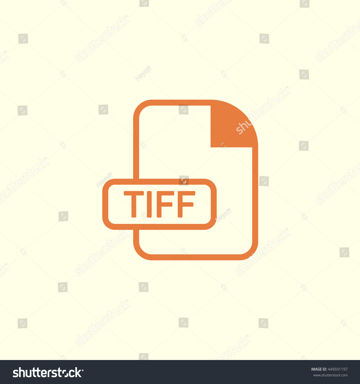 Tiff File Format Icon Stock Vector 449591197 : Shutterstock