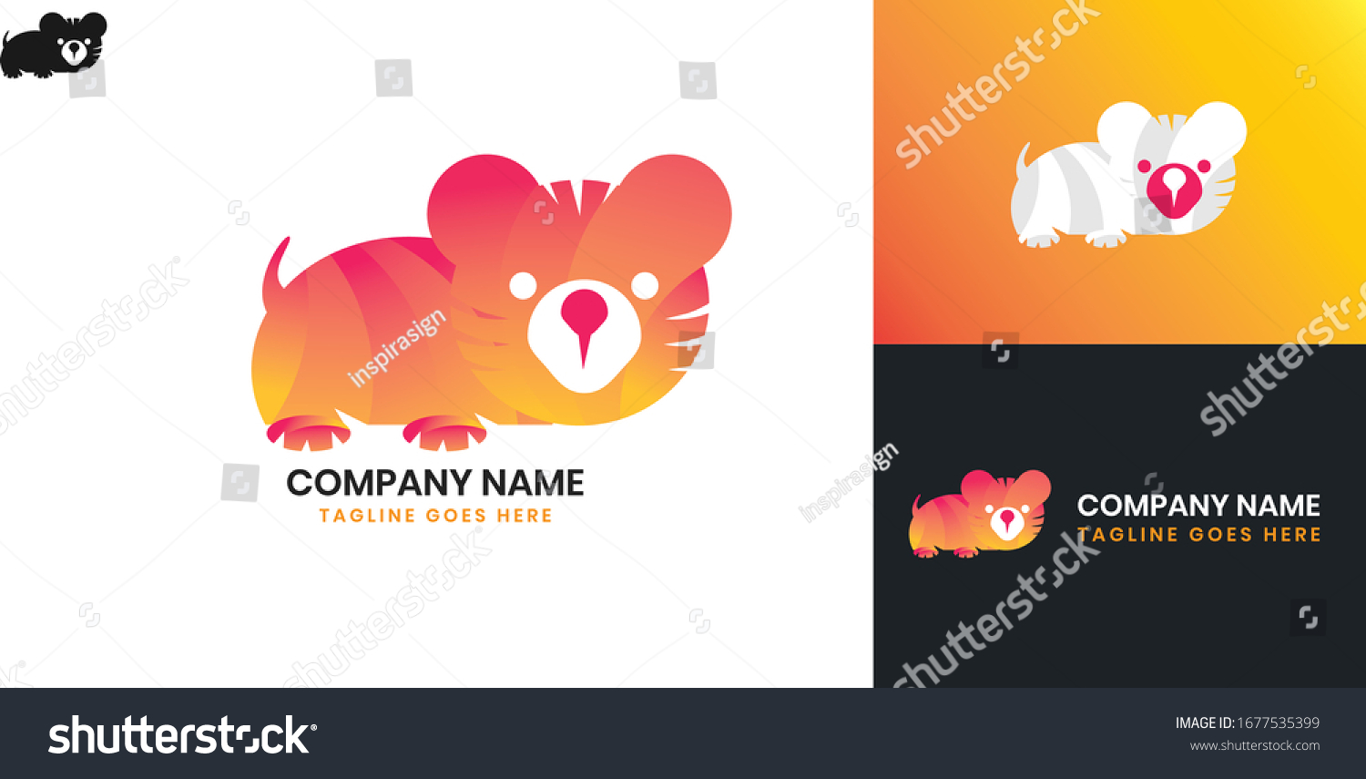Tiger Cub Logo All Elements On Stock Vector (Royalty Free) 1677535399