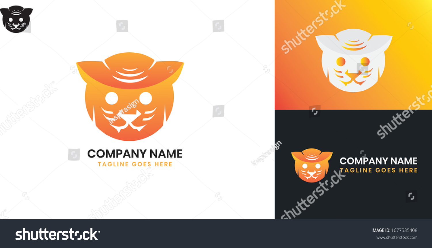 Tiger Cub Logo All Elements On Stock Vector (Royalty Free) 1677535408