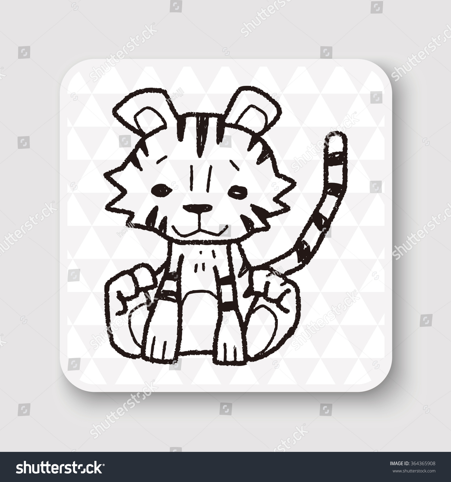 Tiger Doodle Stock Vector (Royalty Free) 364365908 | Shutterstock