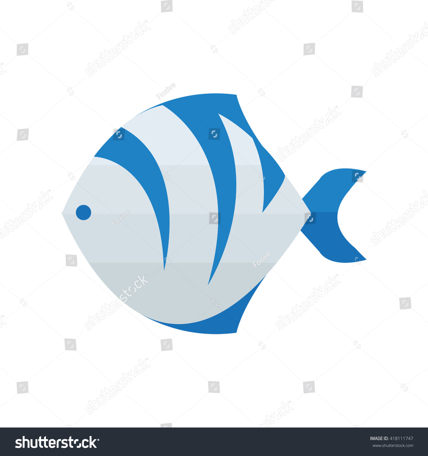 Tiger Fish Vector Cartoon Stock Vector (Royalty Free) 418111747