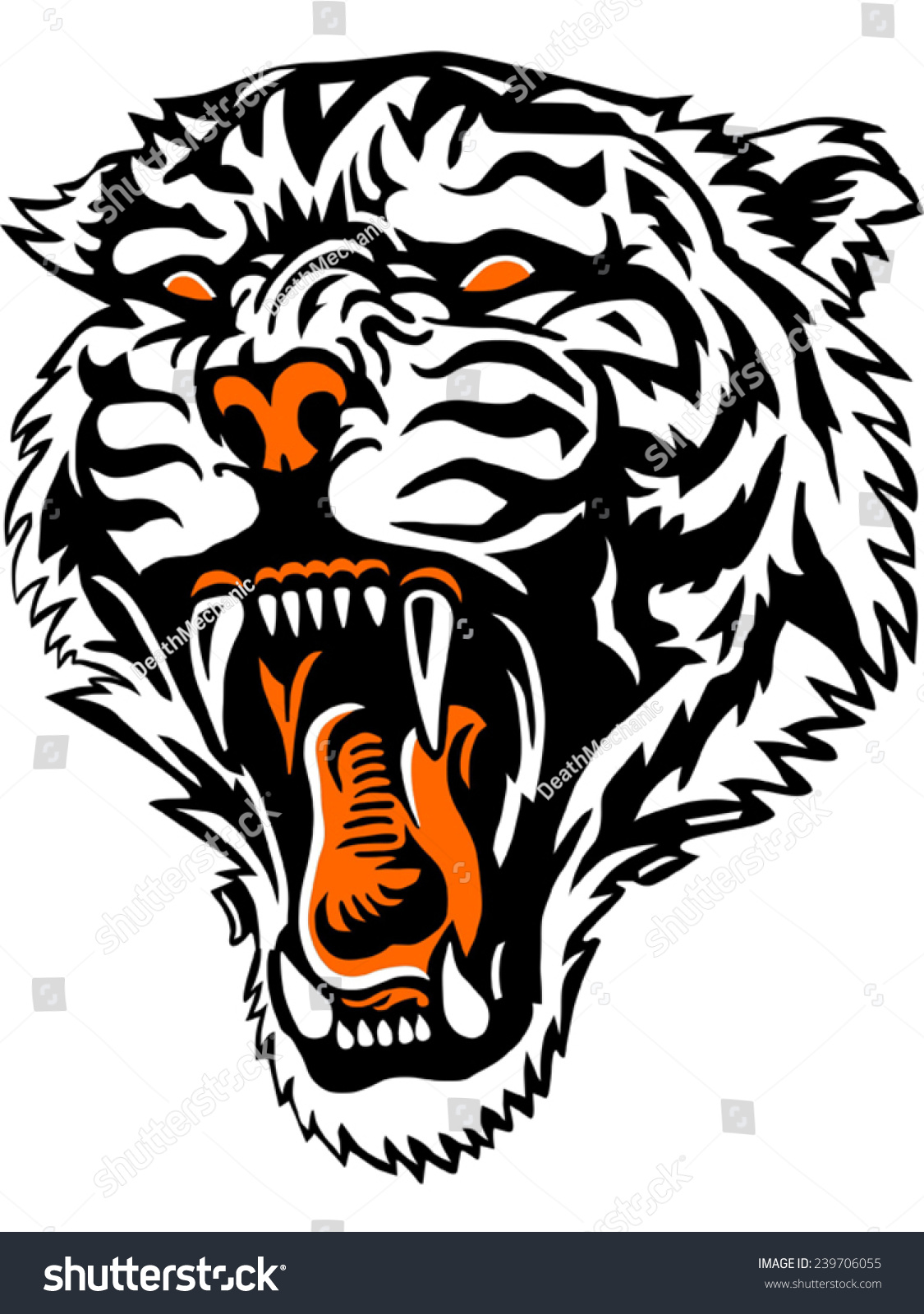 Tiger Fury Stock Vector Royalty Free 239706055 Shutterstock