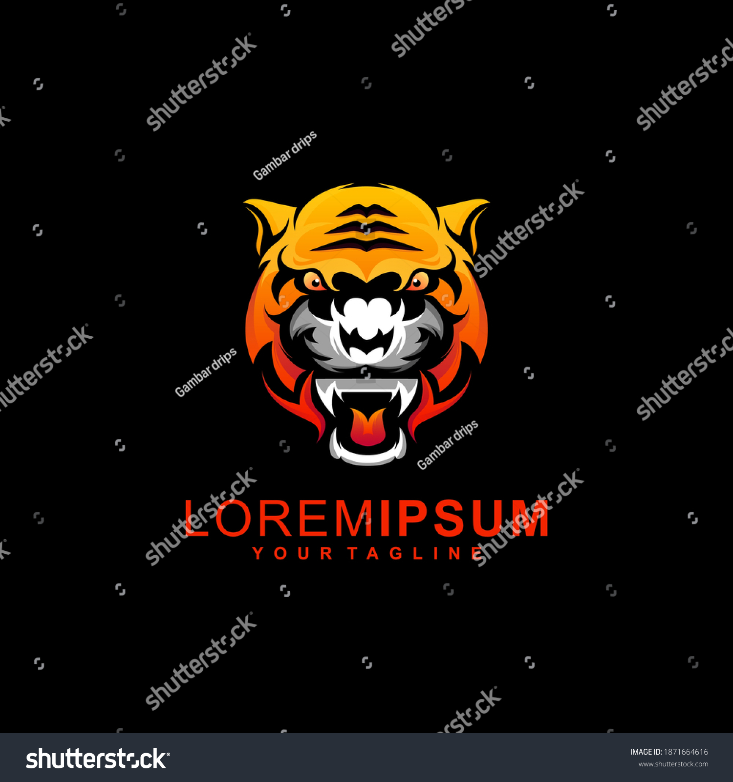 Tiger Gradient Logo Design Vector Premium Stock Vector (Royalty Free ...