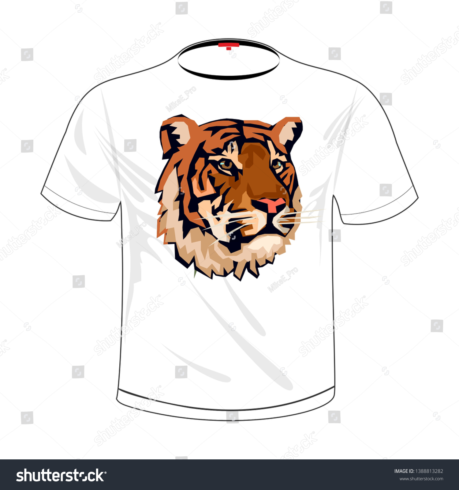 Tiger Head Logo Design Vector Stock Vector (Royalty Free) 1388813282 ...