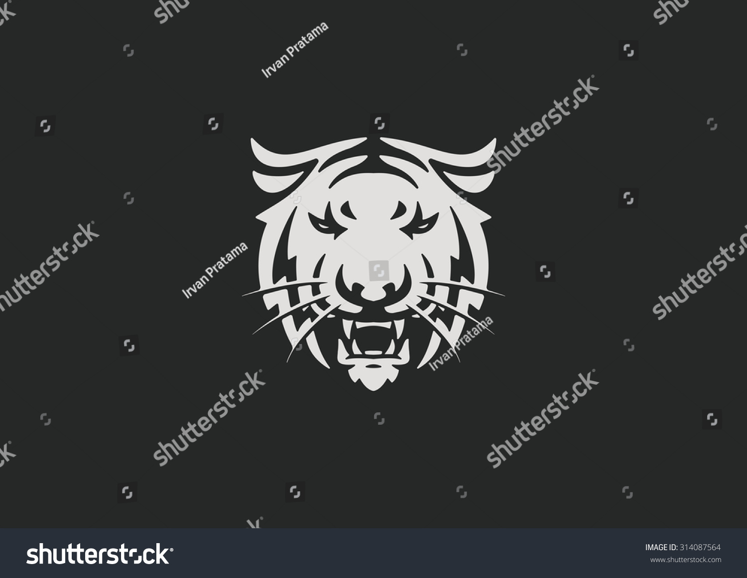 Tiger Head Mark Stock Vector (Royalty Free) 314087564 | Shutterstock