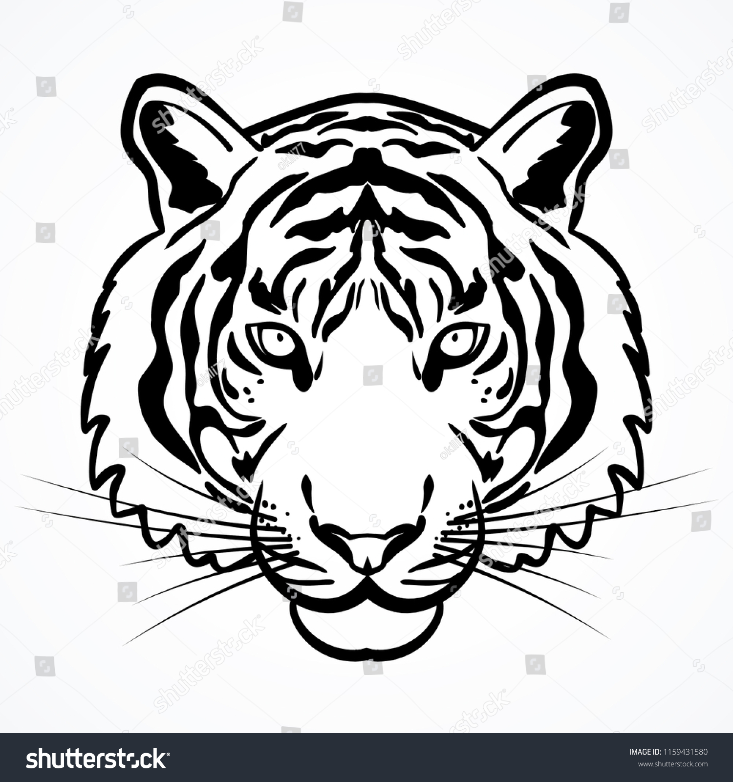 Tiger face outline : 11 293 images, photos et images vectorielles de ...