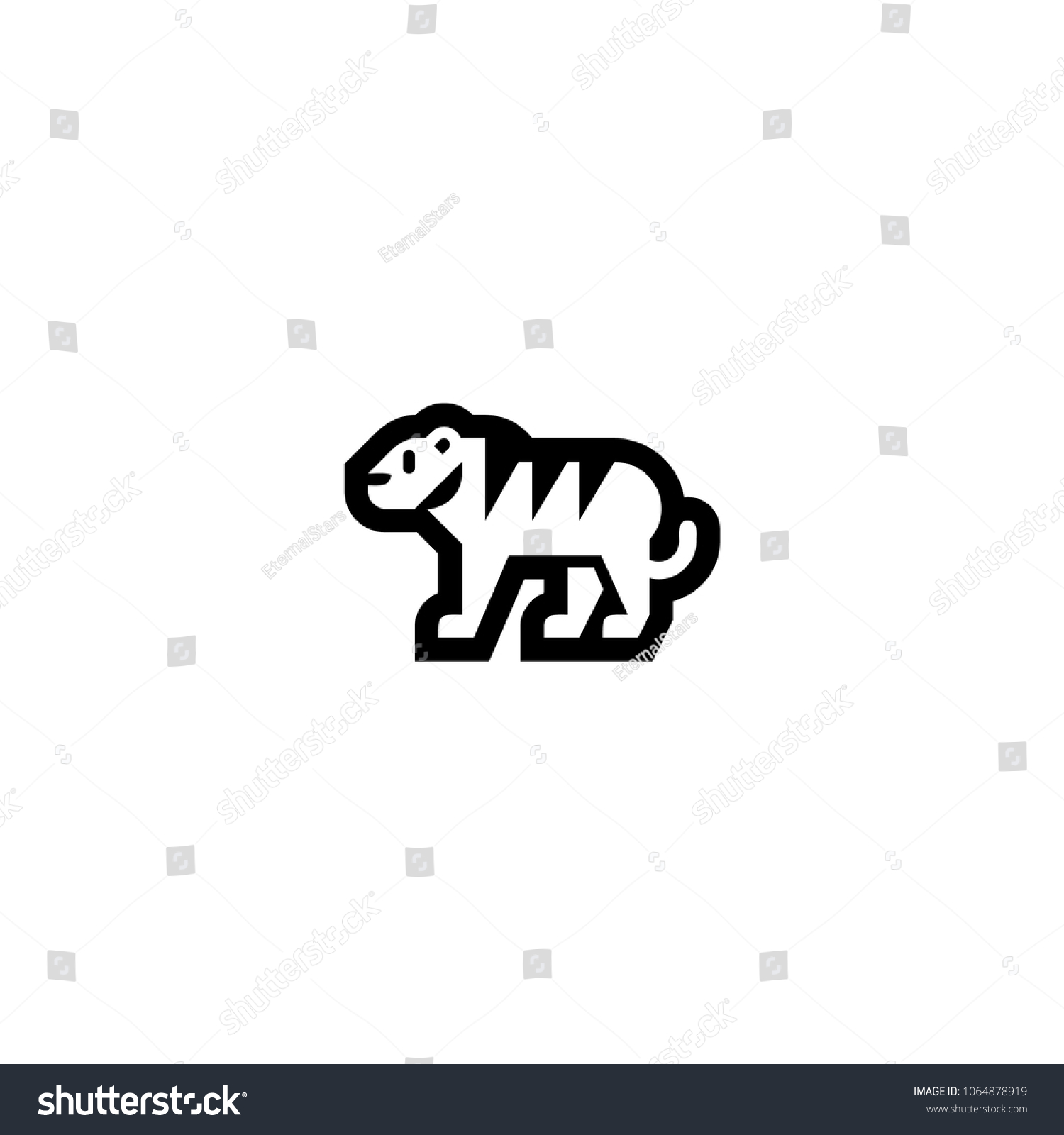 Tiger Icon Vector Tiger Illustration Stock Vector (Royalty Free ...
