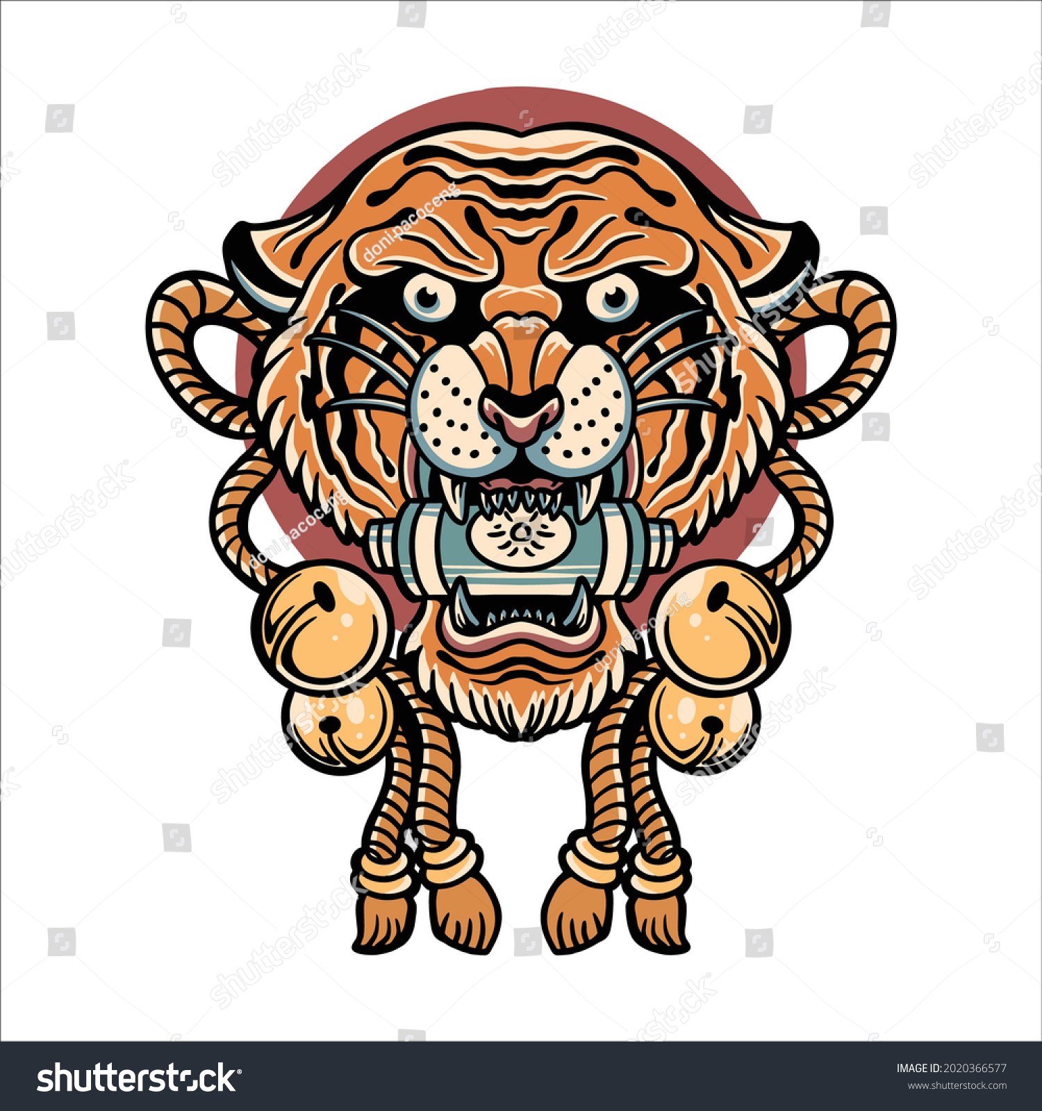 Tiger Illustration Tattoo Vector Design Stock Vector (Royalty Free ...
