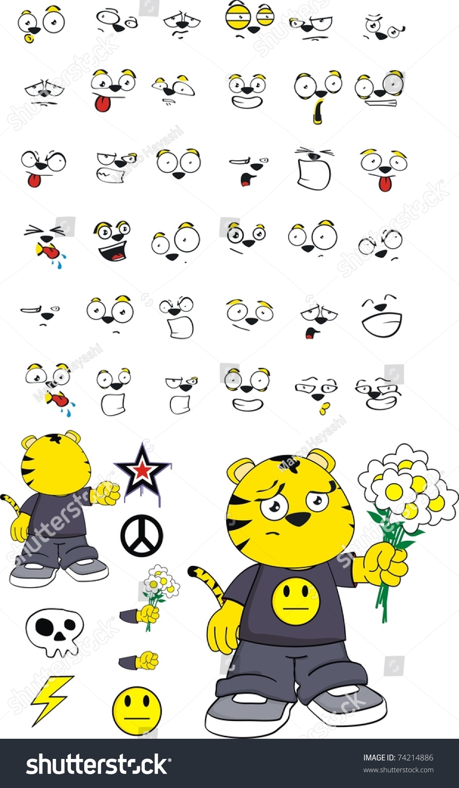 Tiger Kid Cartoon Vector Format Stock Vector (Royalty Free) 74214886 ...