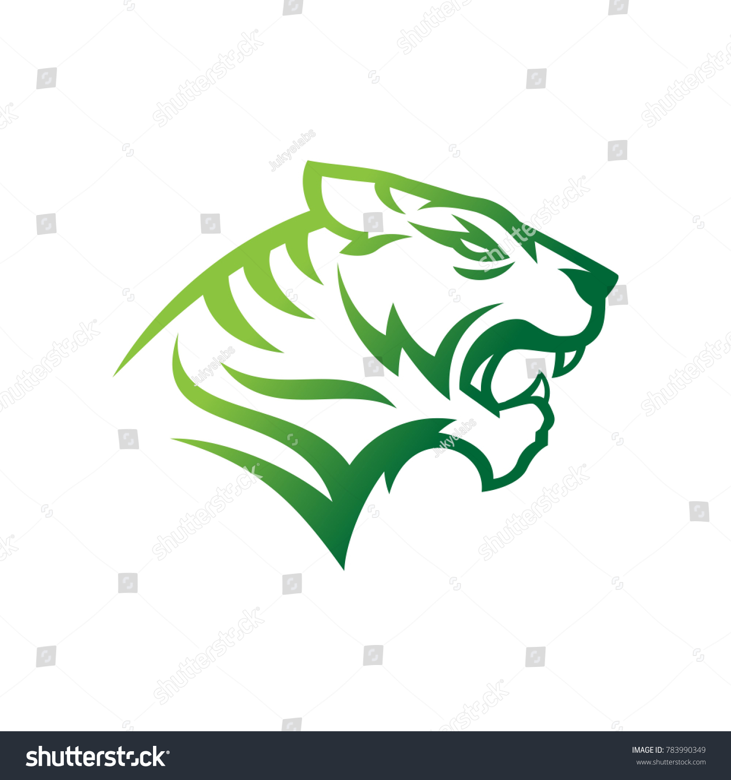 Tiger Logo Design Stock Vector (Royalty Free) 783990349