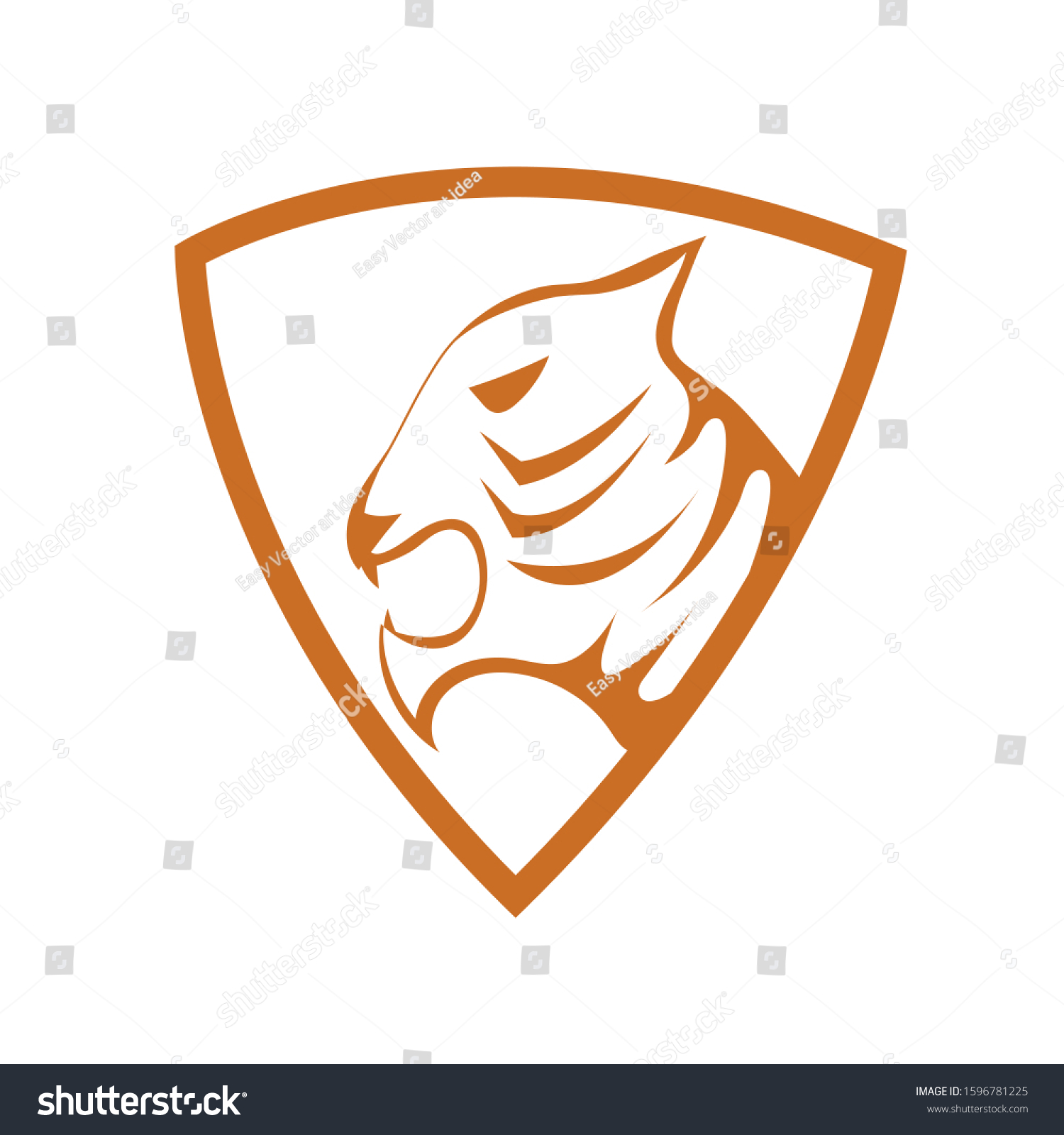 Tiger Logo Design Vector Tiger Logo: vetor stock (livre de direitos ...