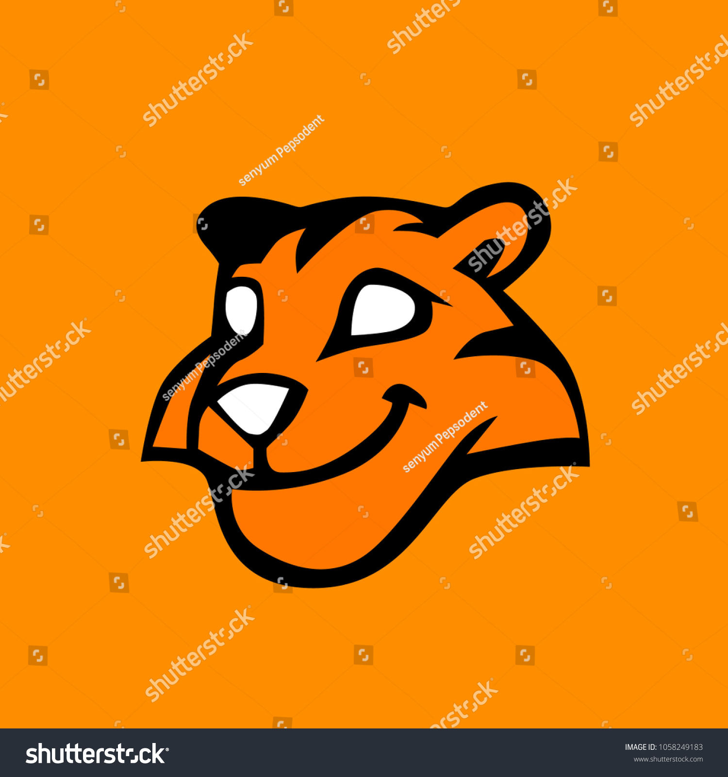 Tiger Logo Icon Stock Vector (Royalty Free) 1058249183 | Shutterstock