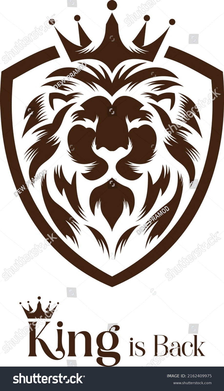 Tiger Logo King Back Stock Vector (Royalty Free) 2162409975 | Shutterstock