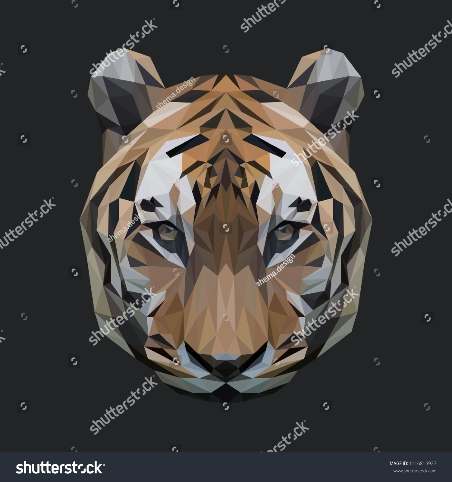 1,101 Poly art tiger Images, Stock Photos & Vectors | Shutterstock