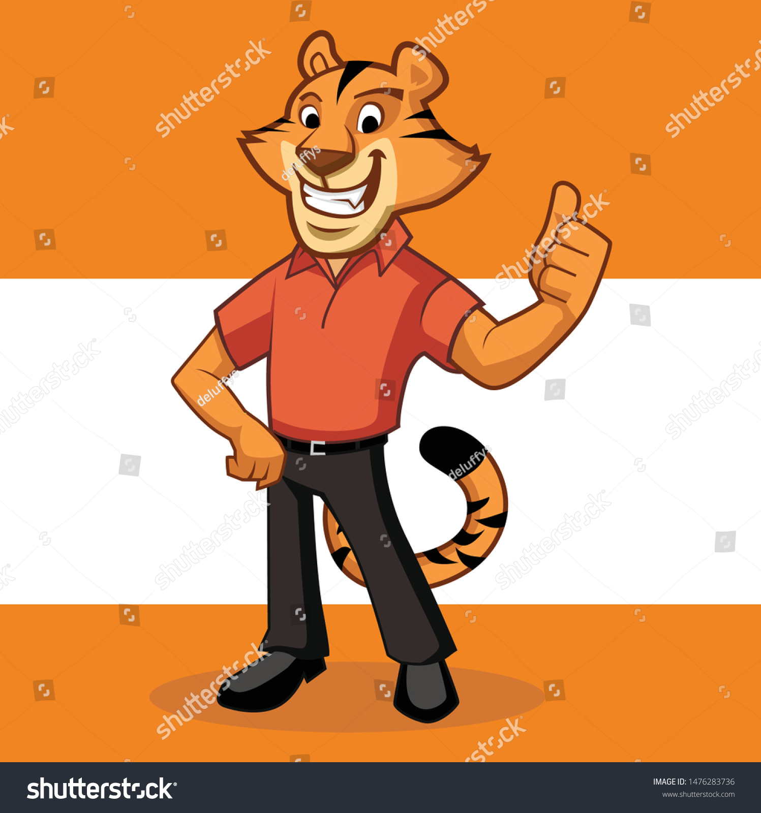 Tiger Mascot Design Character Vector Stock Vector (Royalty Free) 1476283736