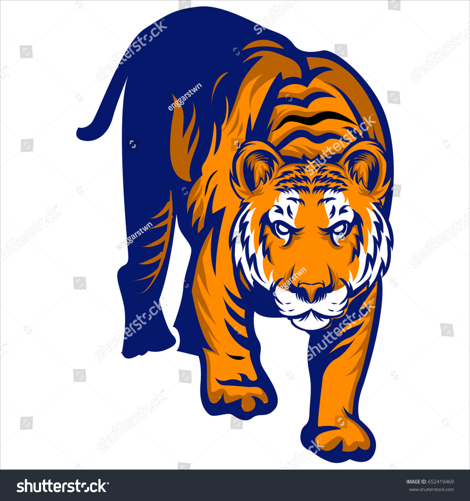 Tiger Mascot Logo Stock Vector (Royalty Free) 652419469