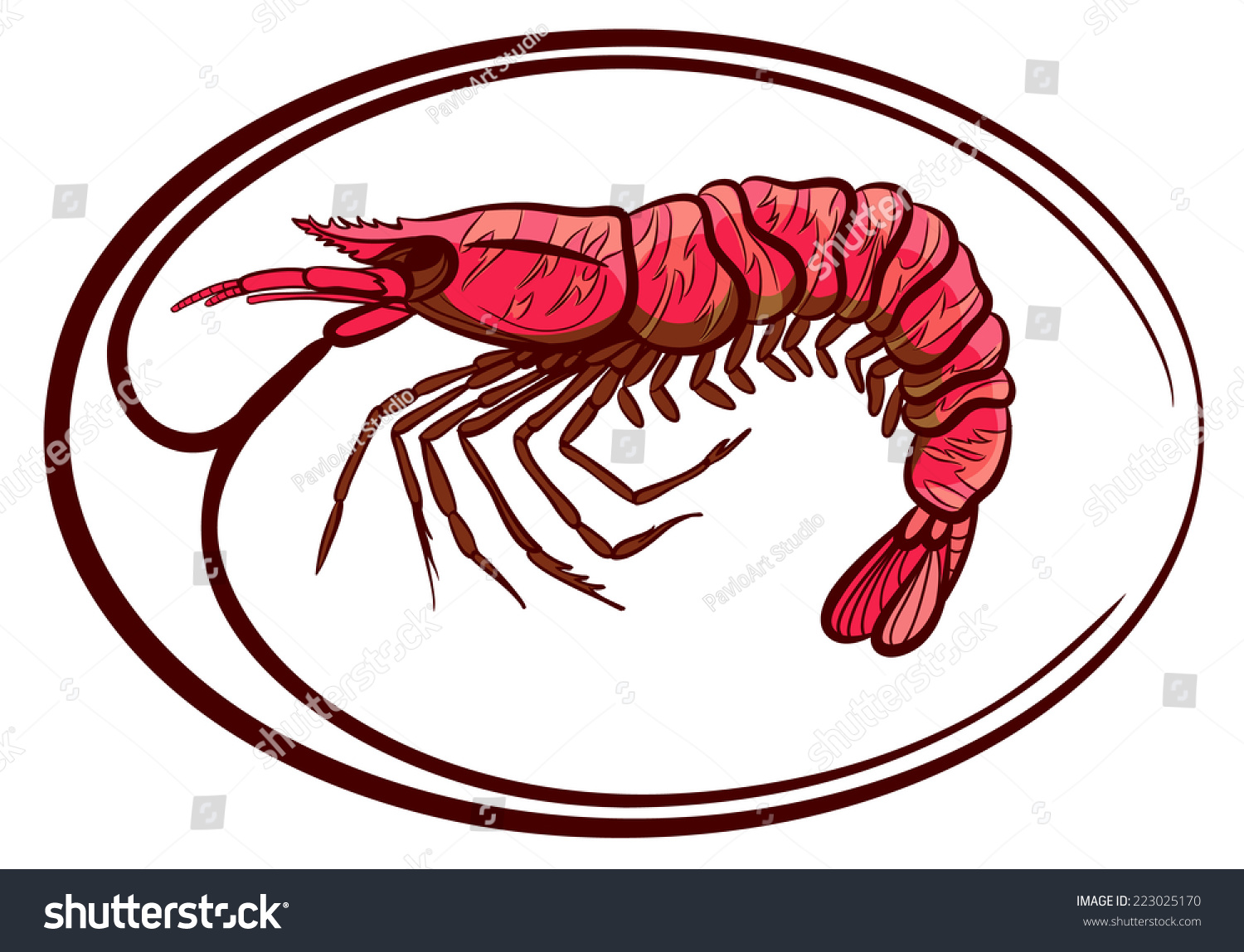 Tiger Prawn Isolated Vector Illustration: vector de stock (libre de ...