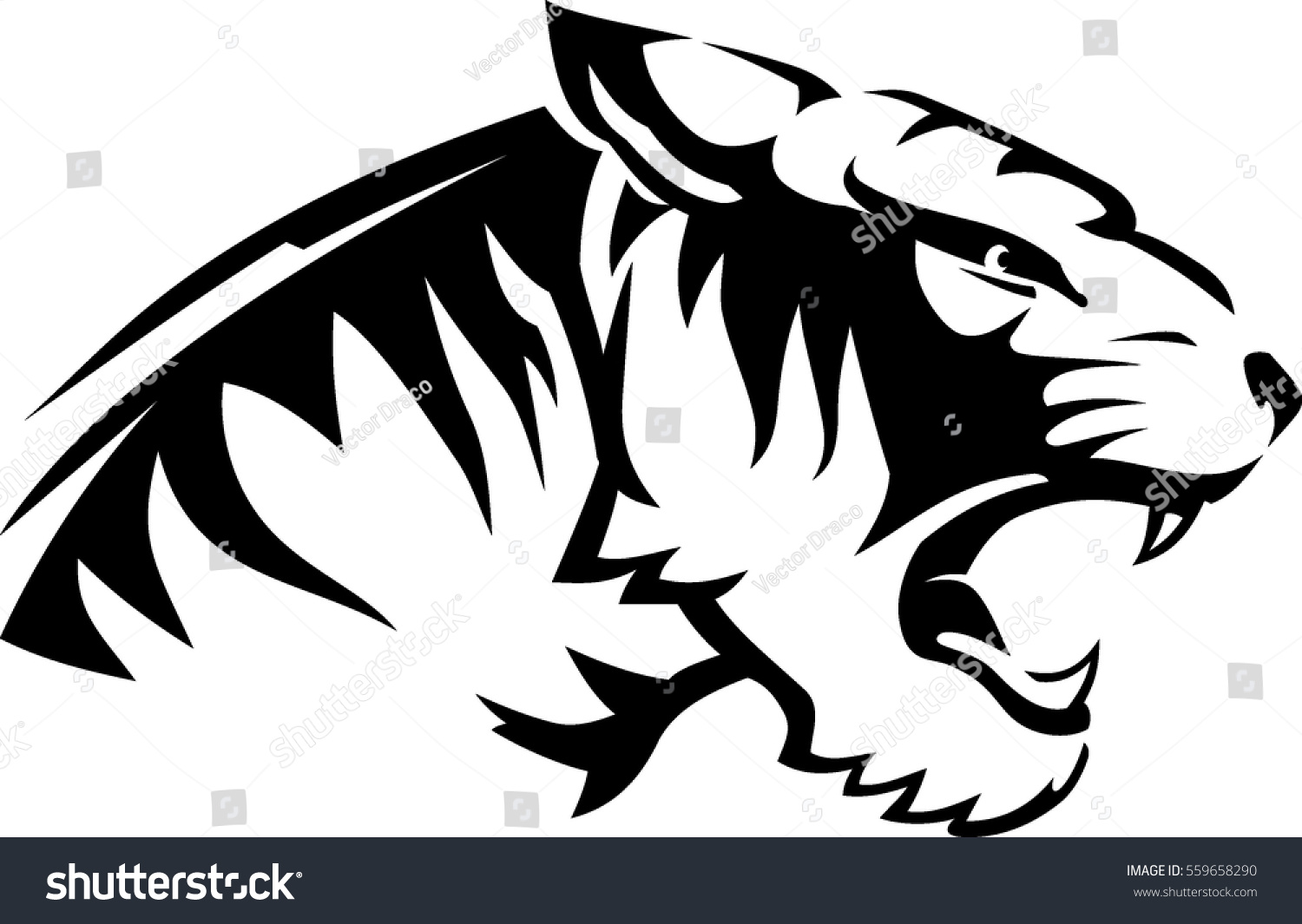 Tiger Side View Mascot: เวกเตอร์สต็อก (ปลอดค่าลิขสิทธิ์) 559658290 ...