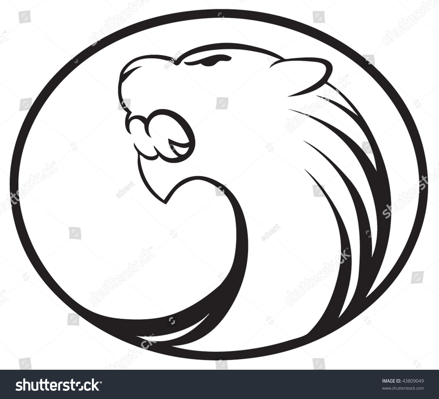 Tiger Sign Stock Vector (Royalty Free) 43809049