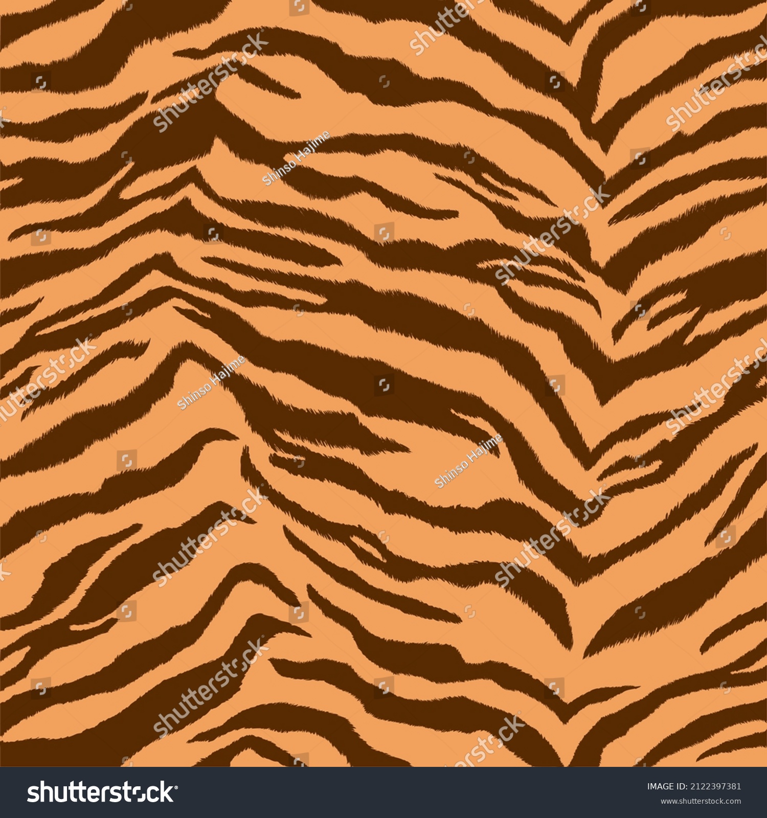 Tiger Skin Pattern Texture Stock Vector (Royalty Free) 2122397381