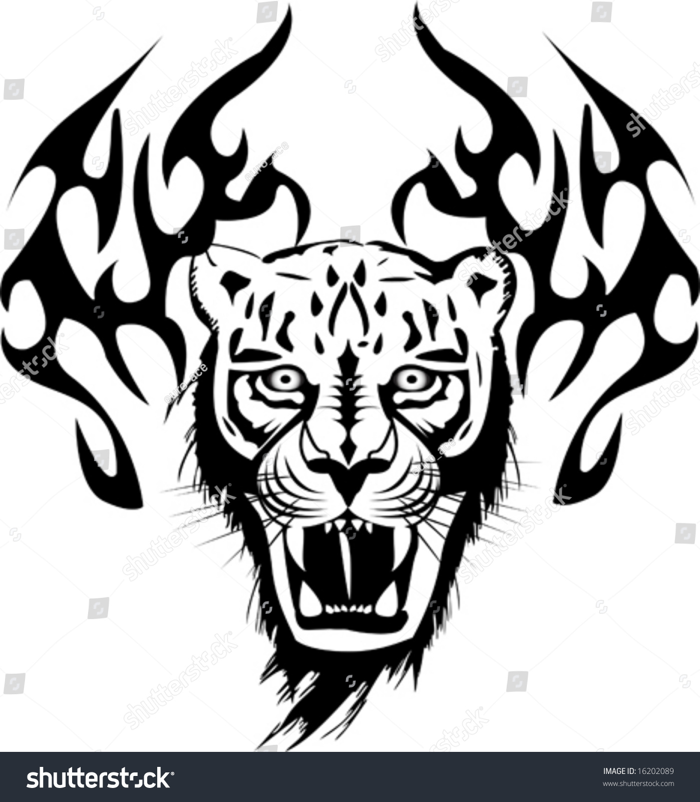 Tiger Tattoo Vector Illustration : image vectorielle de stock (libre de ...
