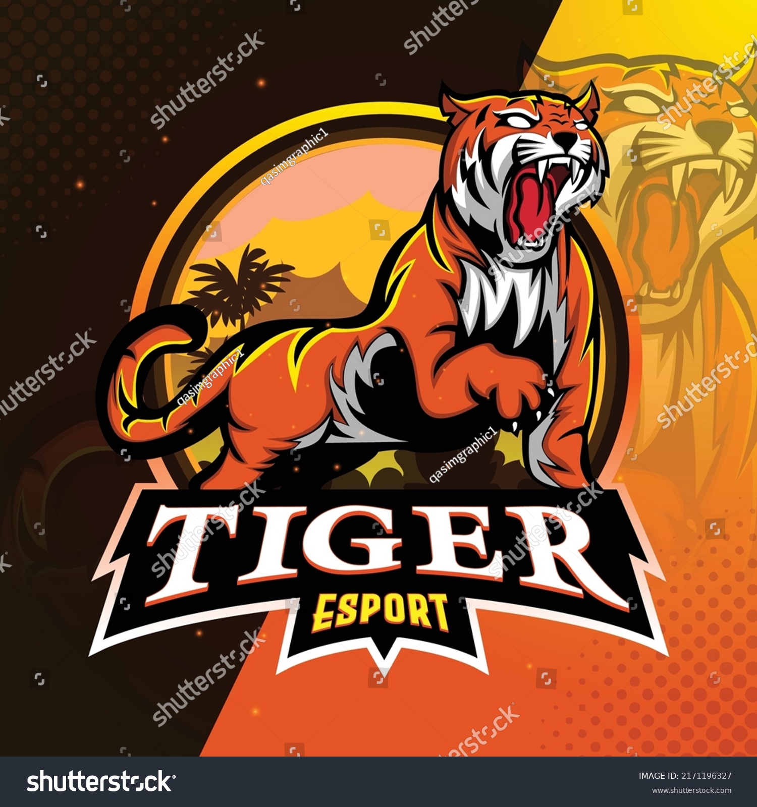 Tiger Team Abstract Vector Logo Emblem Stock Vector (Royalty Free ...