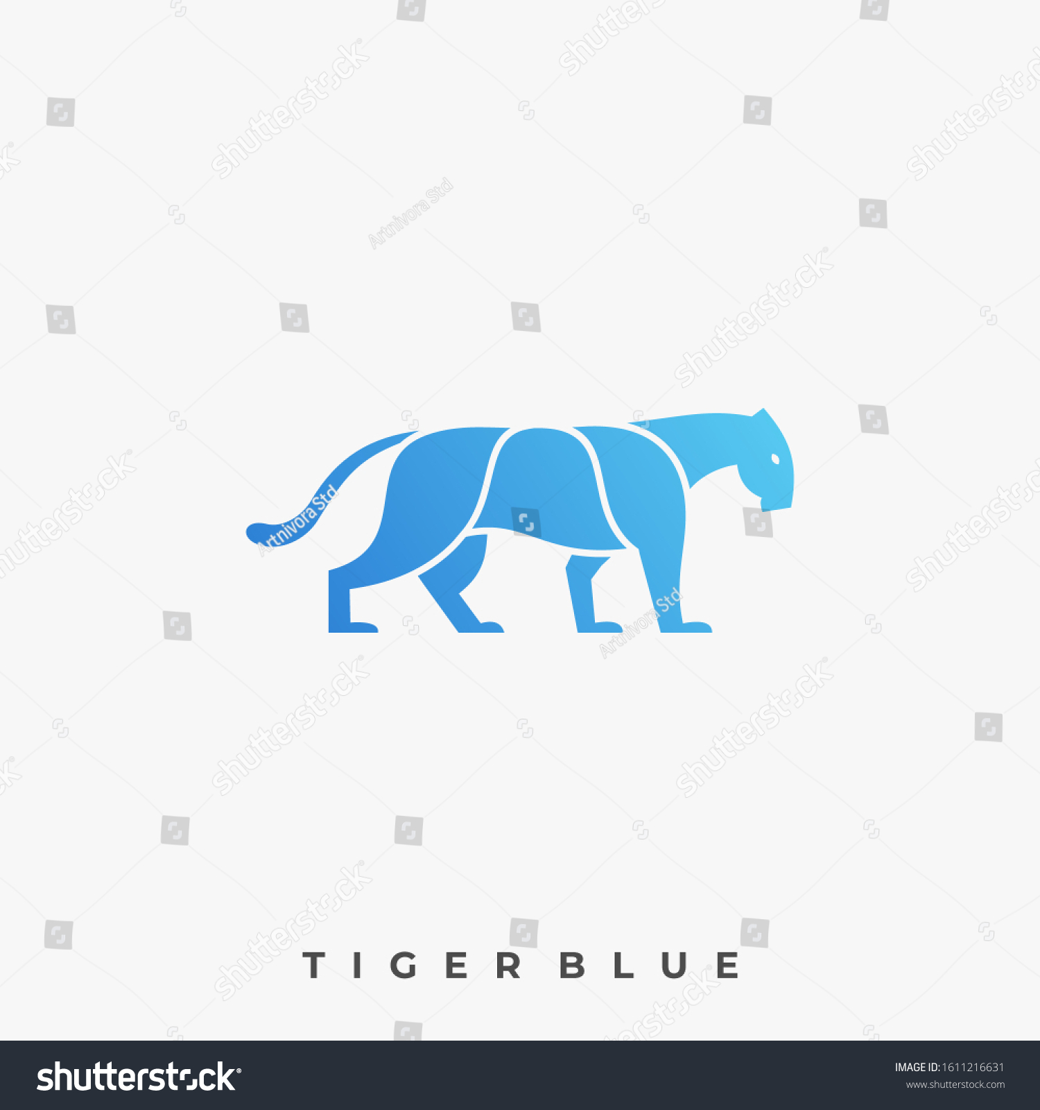 Tiger Walking Illustration Vector Template Suitable Stock Vector ...