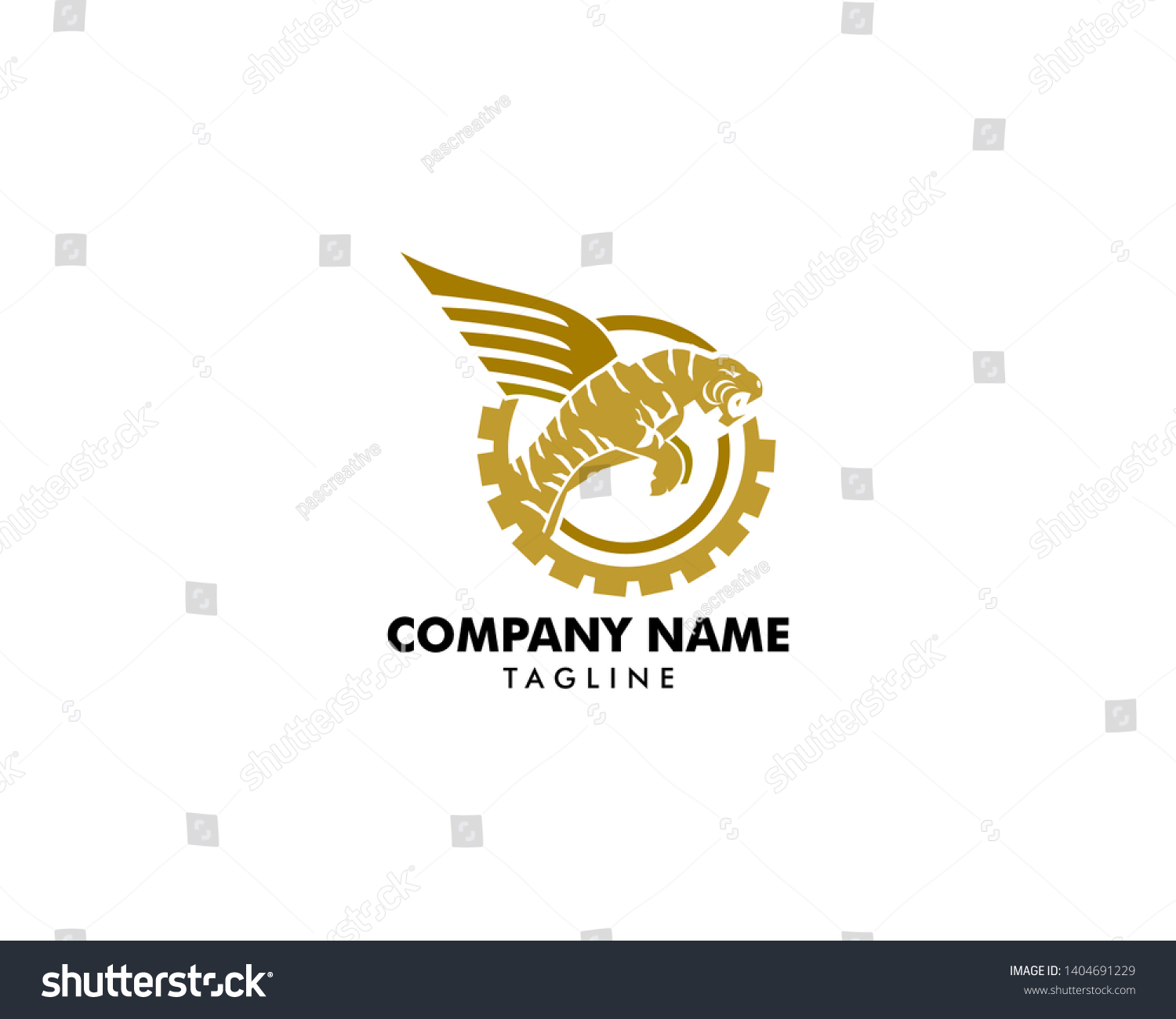 Tiger Wings Vector Logo Design Template Stock Vector (Royalty Free ...